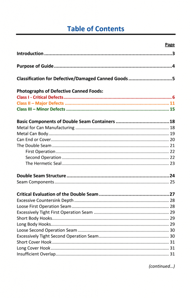 A Guide to Can Defects and Basic Components of Double Seam Containers ...